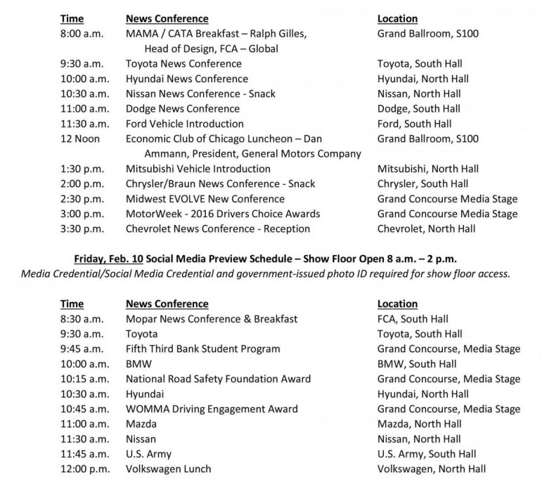 Chicago Auto Show Schedule - Page 6 - Ford Motor Company Discussion ...