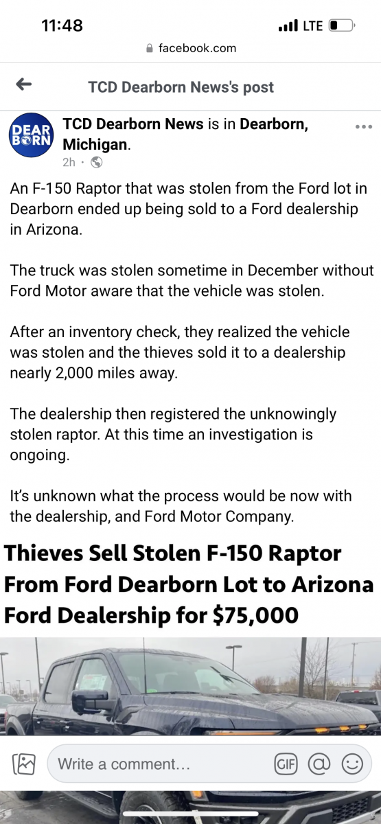 $1 million worth of Ford Raptors stolen - Ford Motor Company Discussion ...