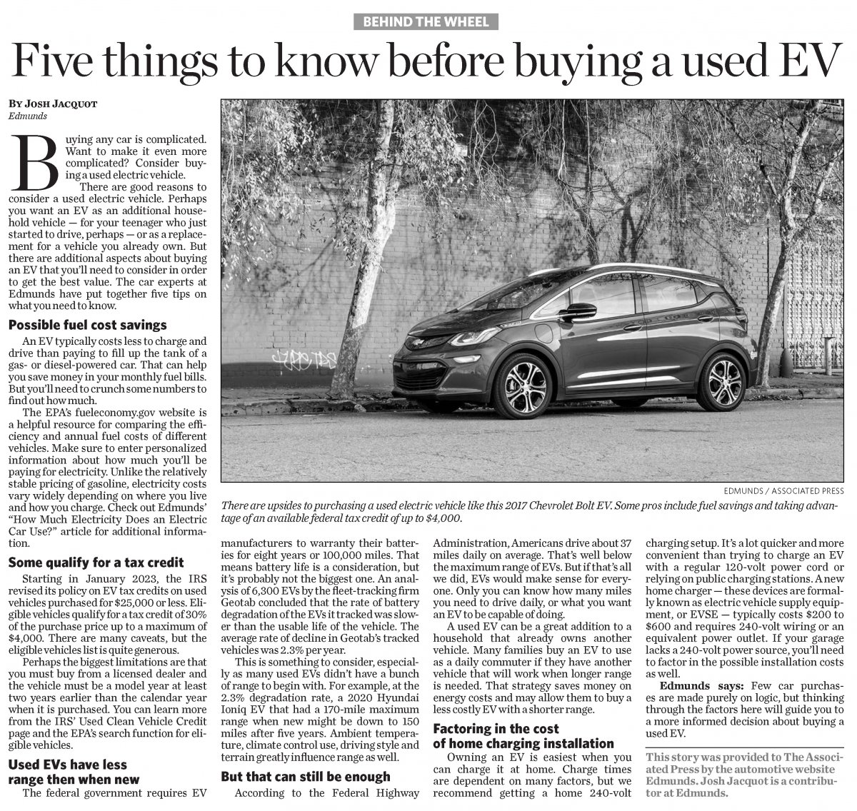 Edmunds - Five Things to Know Before Buying a Used EV - E.V. Central ...